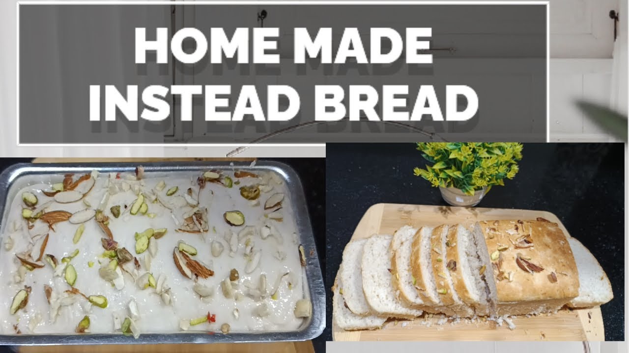 home made instead bread,how to make eggless home made bread,white bread recipe,easy home made ...