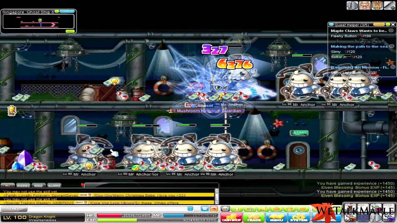 MapleStory Level 100 Dragon Knight Training at Anchors (Happy Holidays ...