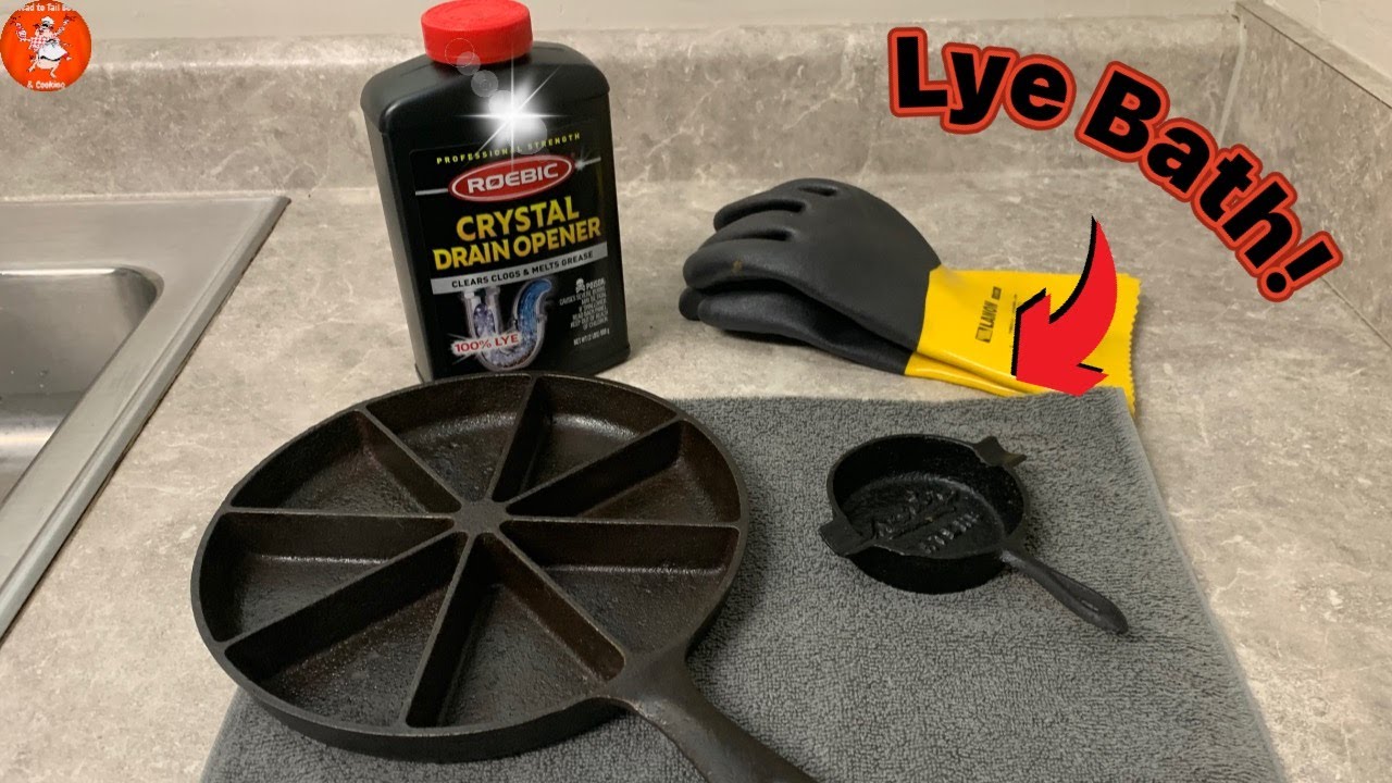 Reviving Vintage Cast Iron: The Magic of Lye Baths! #castiron # ...