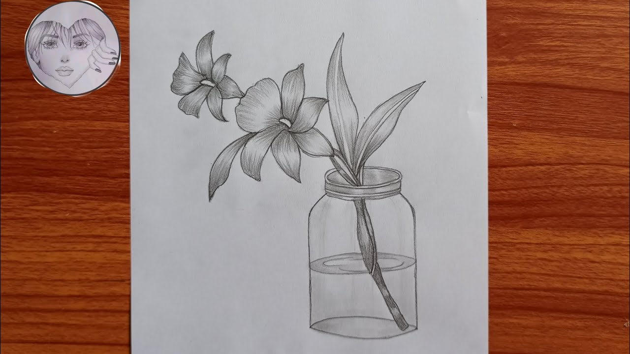 orchid flowers drawing || how to draw flowers || step by step drawing ...
