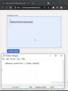 Copy Code To Clipboard JavaScript - YouTube