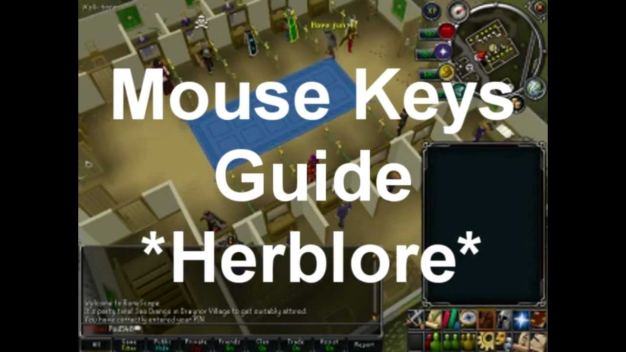 Runescape - Herb Cleaning Guide *Mouse Keys* - YouTube