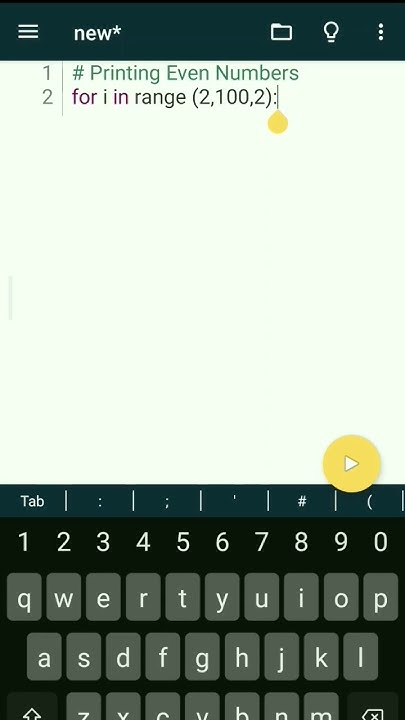 Even Numbers between 1 and 100 in python #coding #pythontutorial #multiplicationtable # ...