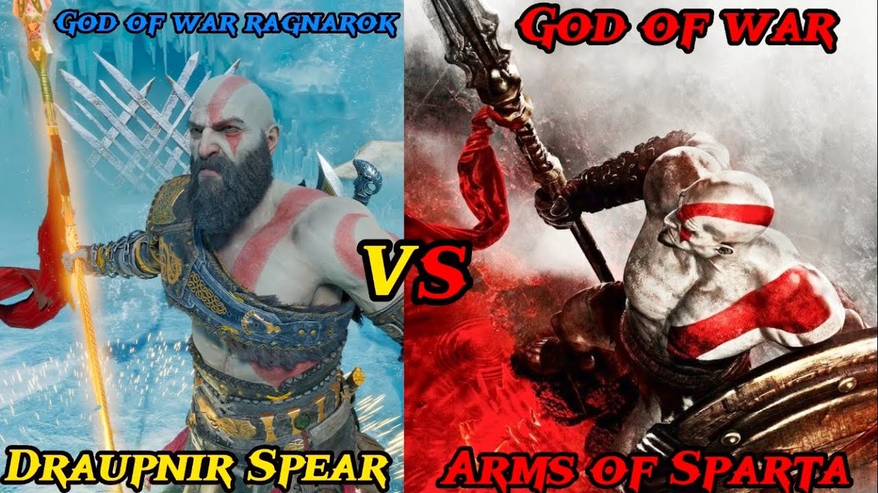 Draupnir Spear VS Arms of Sparta - God of War Ragnarok | Ghost of ...