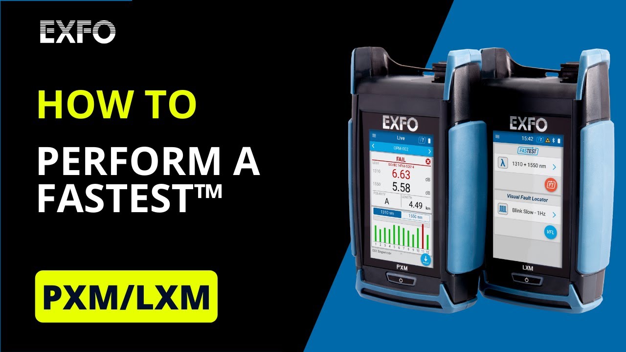 Perform a FasTest™ with the PXM/LXM MPO OLTS | How-To - YouTube