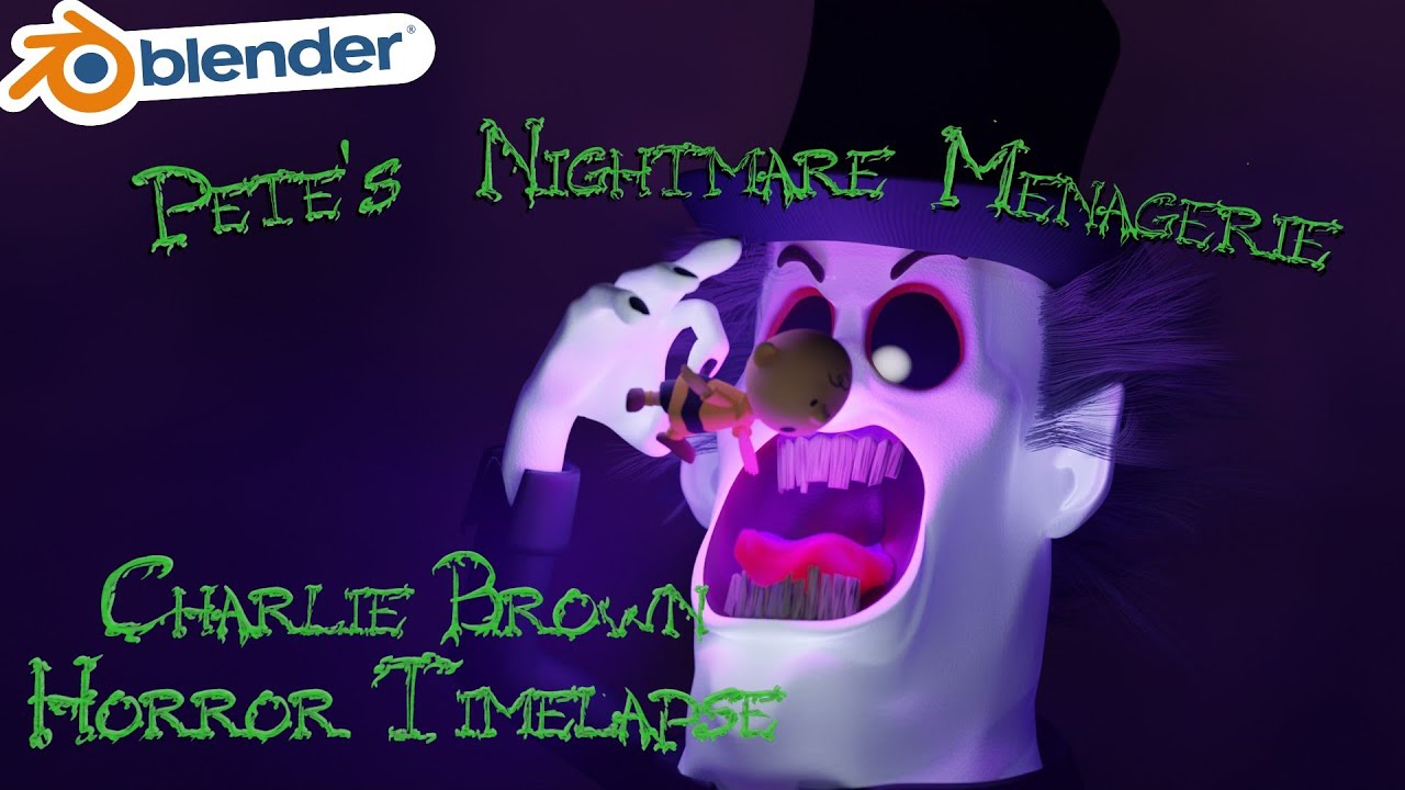 Pete's Nightmare Menagerie - Charlie Brown Horror Time-Lapse - YouTube