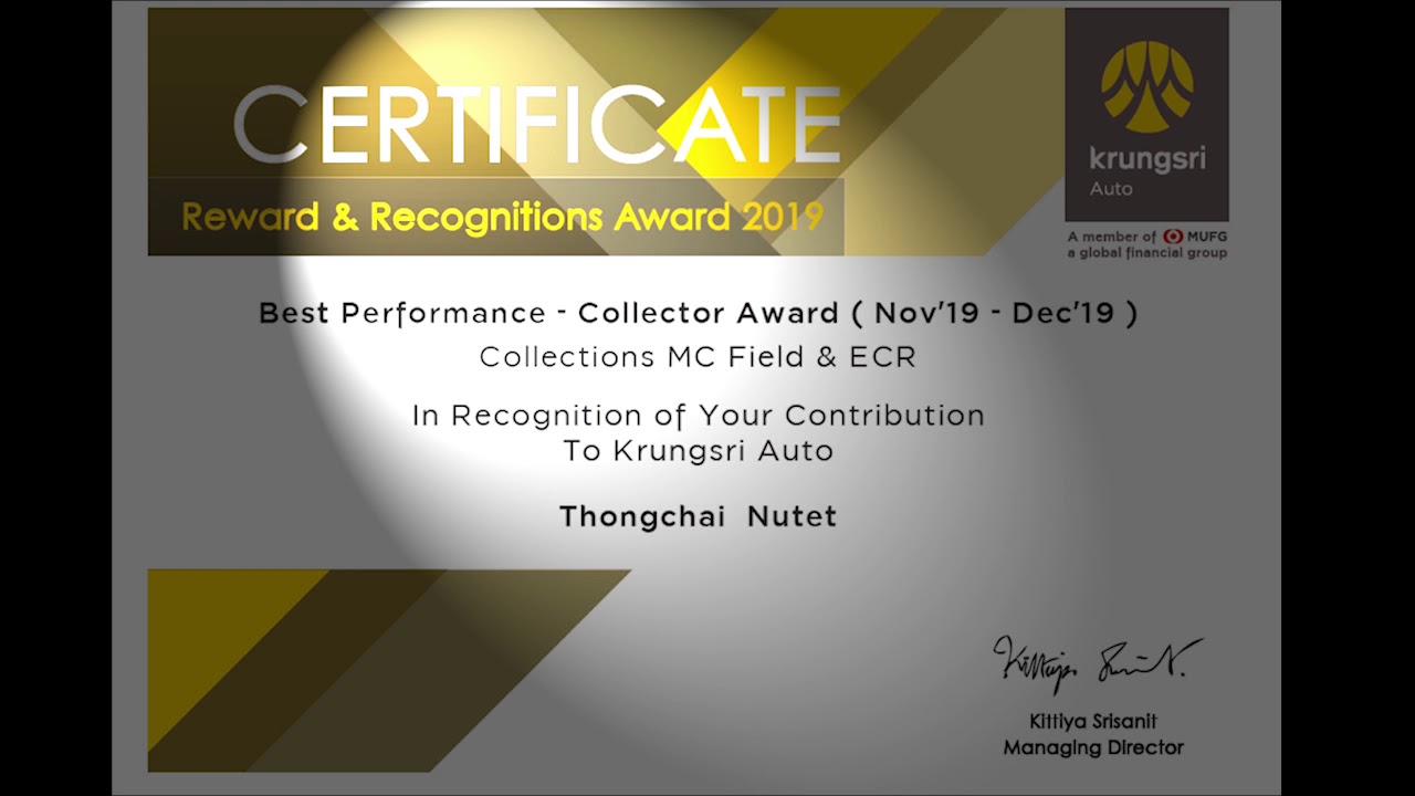 Congratulations With Functional R&R Award 2019 (Nov-Dec'19) For ...