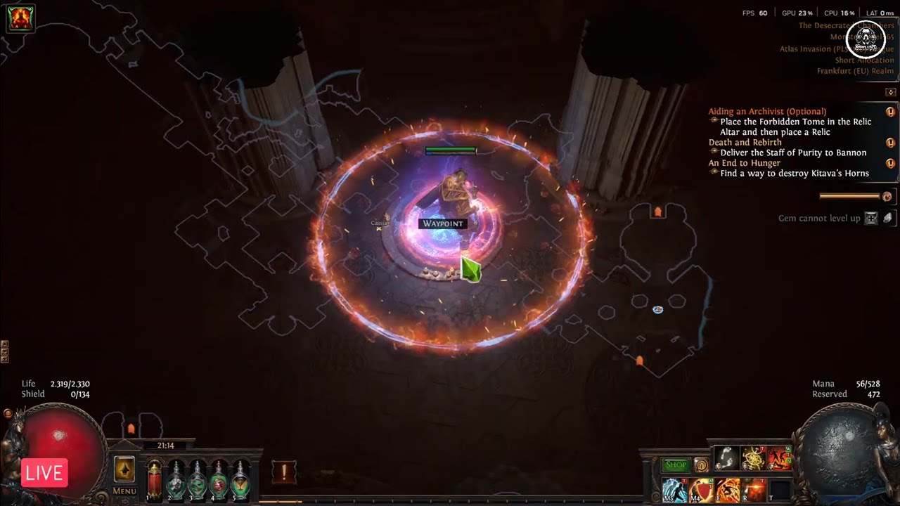 Path of Exile 1 | playing RF Chieftain from Pohx | Pohx's Private ...