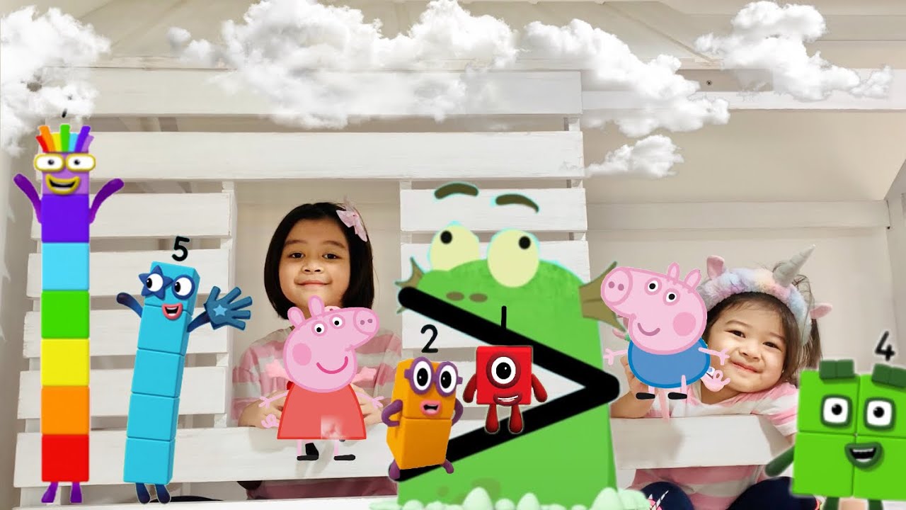 Tabby and Gabby Role Playing as Peppa and George | Blockzilla # ...