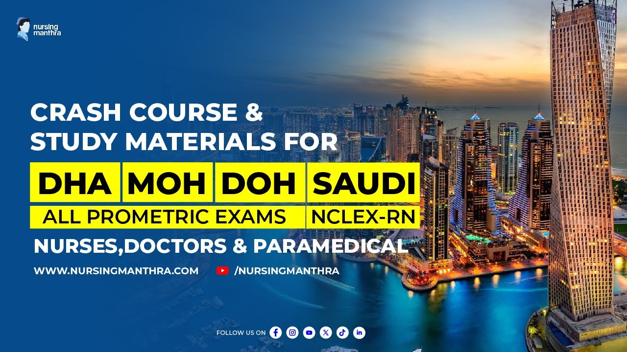 Crash course for PROMETRIC EXAM |DHA/HAAD/MOH EXAM QUESTIONS FOR NURSES ...