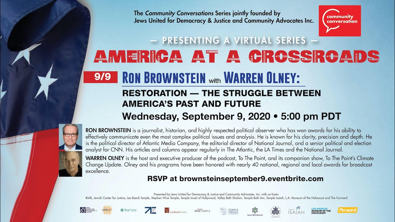 America at a Crossroads | Ron Brownstein with Warren Olney - YouTube