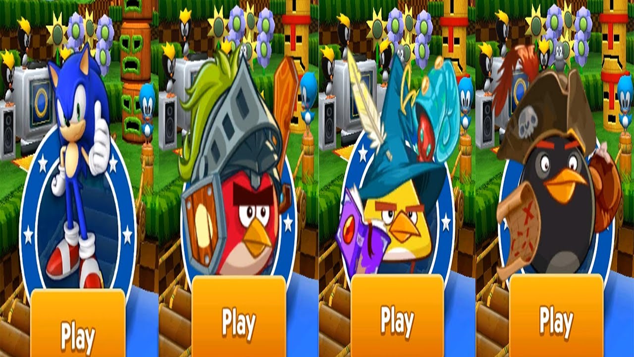 Sonic Dash - SONIC VS RED VS CHUCK VS BOMB - YouTube