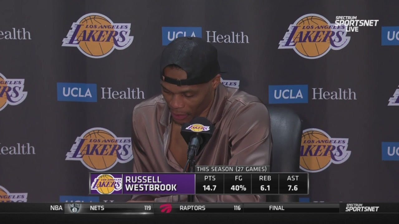 Russell Westbrook Postgame Interview | Los Angeles Lakers blowout ...