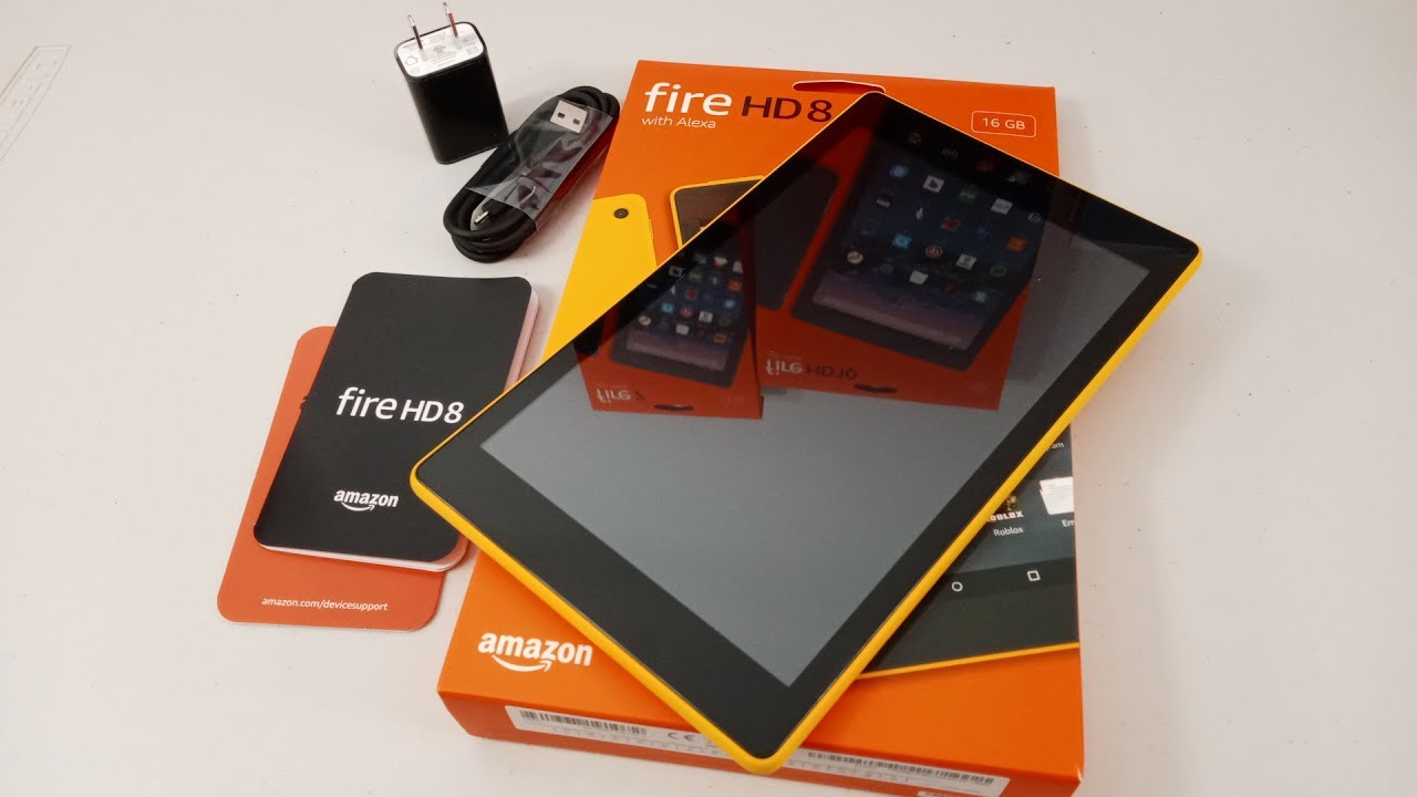Amazon Kindle Fire HD 8 Unboxing - YouTube