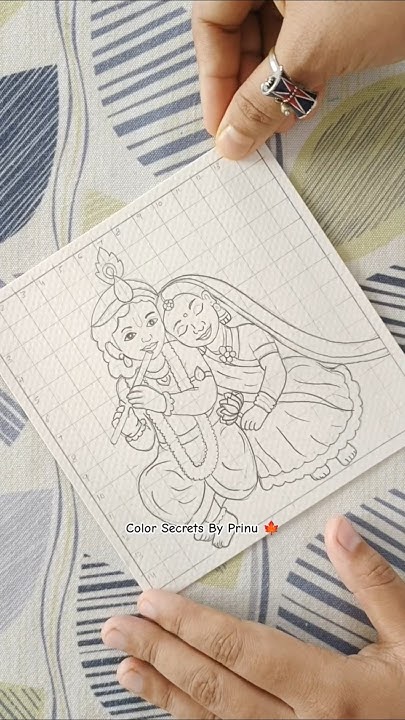 Radha Krishna Outline Tutorial 🥰 How to Draw Radha Krishna Outline | # ...