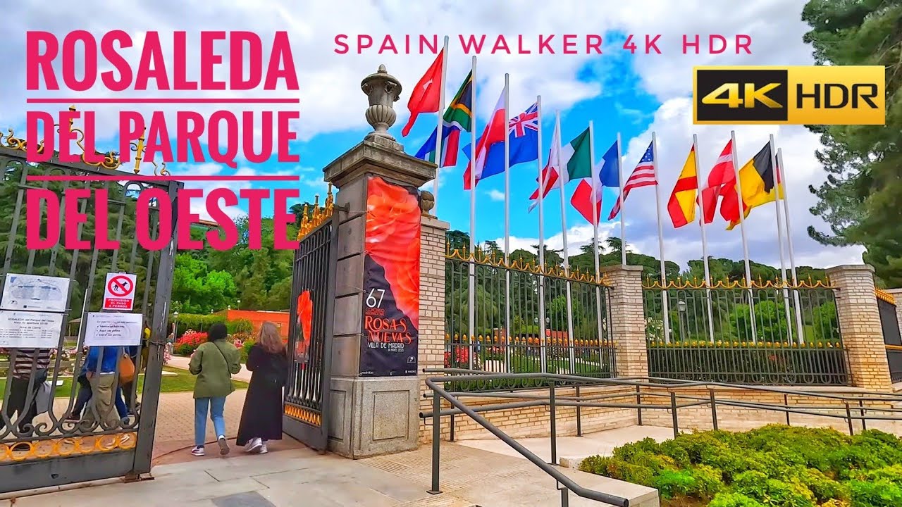[4K HDR] 🇪🇸 SPAIN WALKER / WALKING TOUR 🚶‍♂️ Rosaleda del Parque del ...