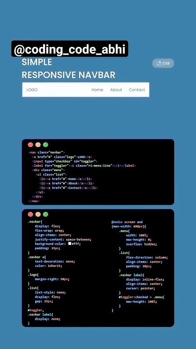 Responsive Nav Effect Using Css Grid Areas And Html5 Semantic Elements🚀htmlcss Html5css3
