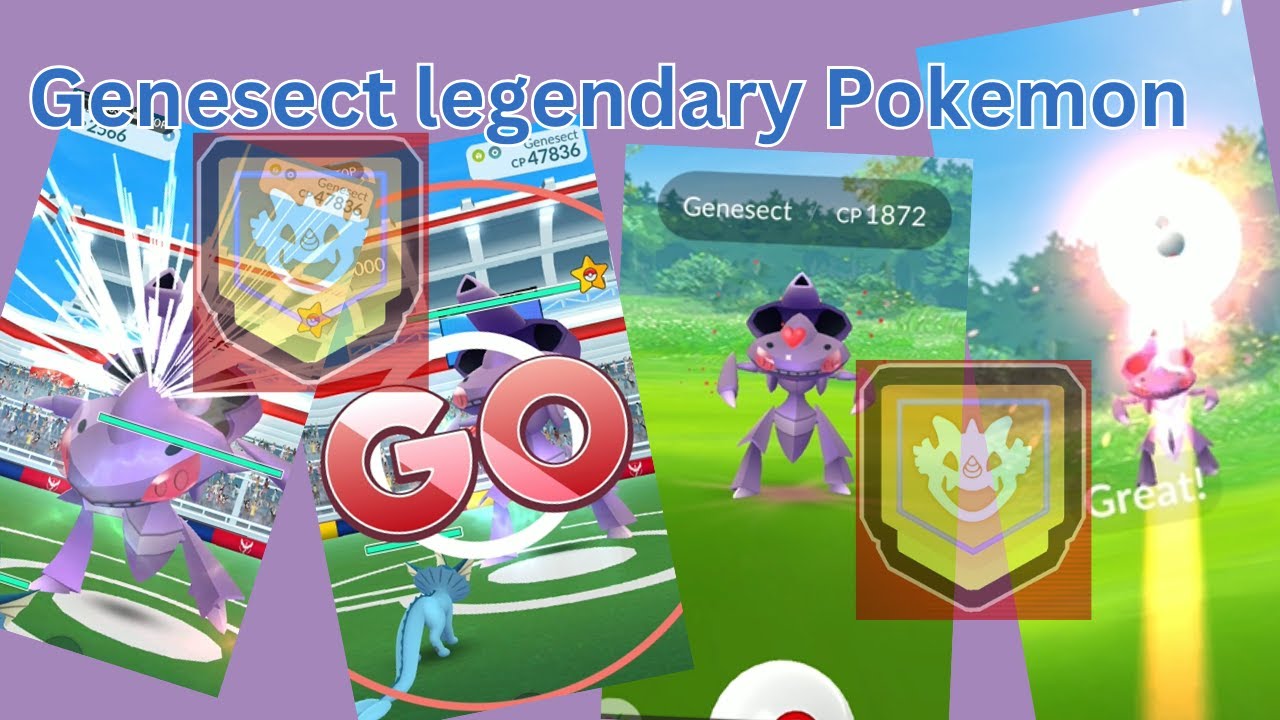 Genesect legendary pokemon fight and catch cp1872 - YouTube