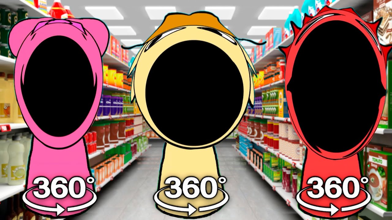Pop Incredibox Sprunked (Sprunki) - Supermarket in 360° Video Animation ...