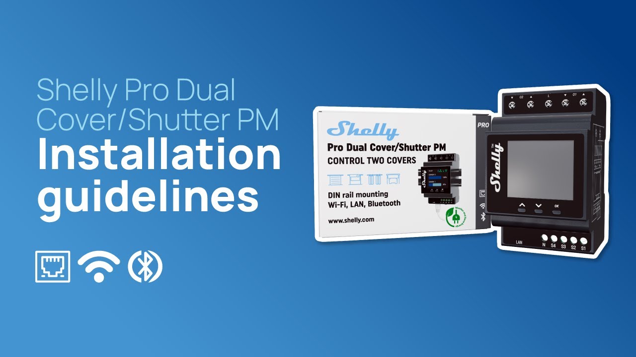 Shelly Pro Dual Cover / Shutter PM - Installation video US - YouTube