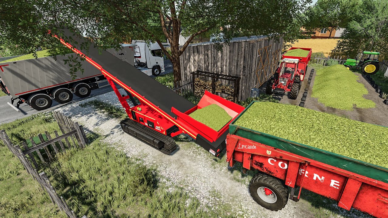 Silage work with small tractors and big conveyor | Farming Simulator 22 ...