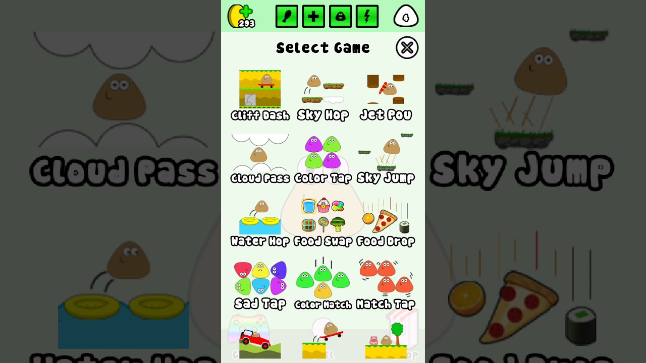 Pou #1: ADDICTIVE MINI GAMES - YouTube