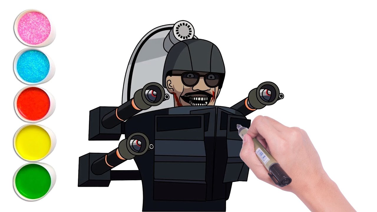 How to draw Giant Rocket Launcher Gray From Skibidi Toilet step by step ...