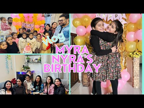 Twins Myra Nyra's 7th Birthday Celebration, Twins sister's Birthday Vlog | Sakshi Akshay Verma ...