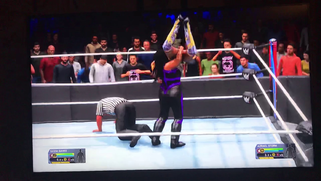 Sasha Banks VS Azrael Storm aka Aliyah Griffin (Falls Count Anywhere ...