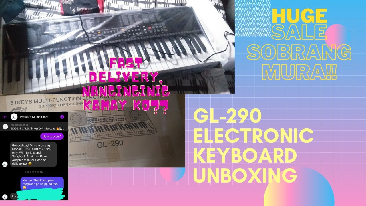 Global GL-290 Keyboard Unboxing+Mini Trial (BEGINNER!) - YouTube