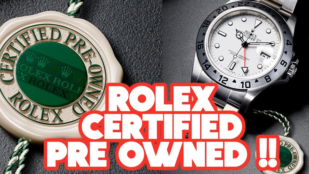ROLEX CERTIFIED PRE OWNED WATCHES - BREAKING NEWS!! - YouTube