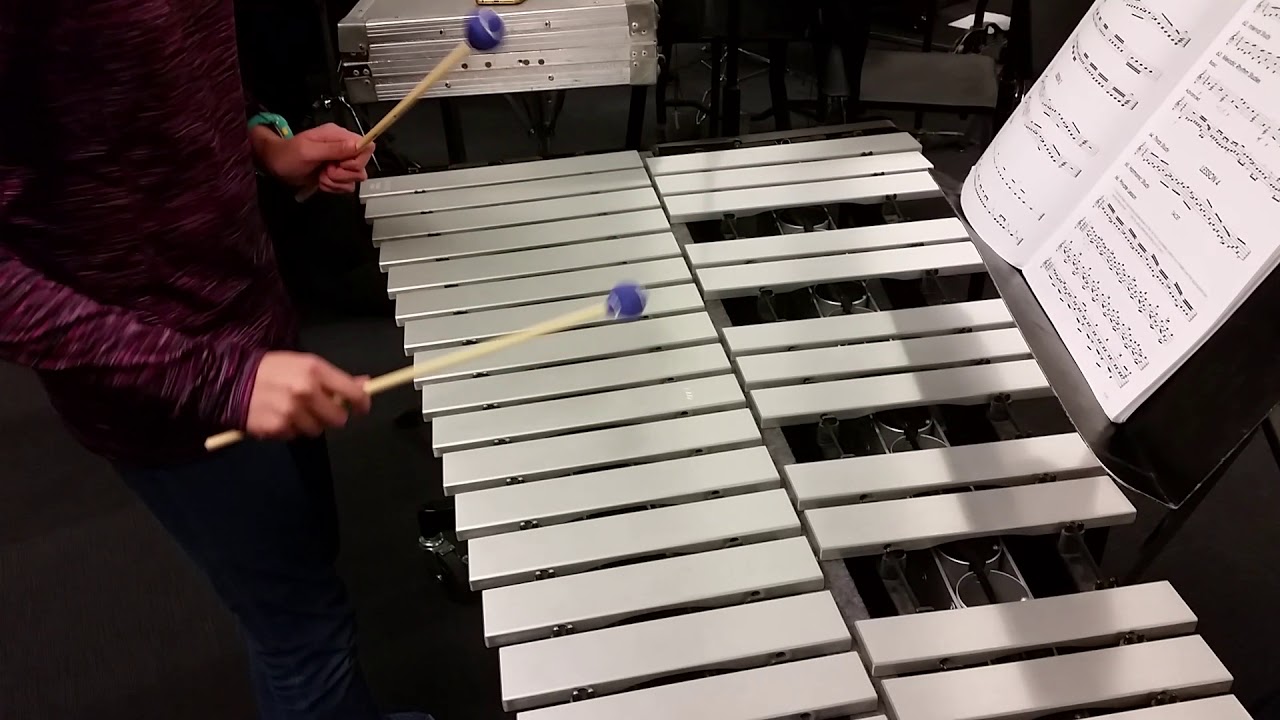 Vibraphone B flat major concert scale - YouTube