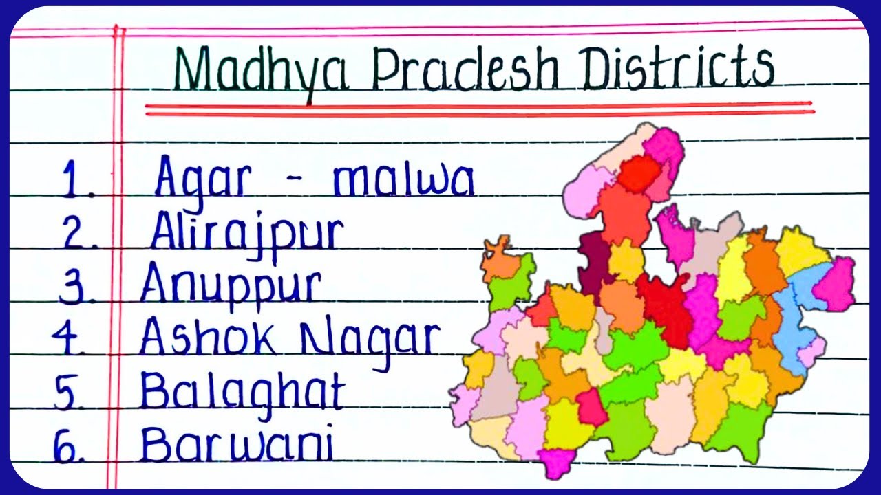 All districts of Madhya Pradesh | Madhya Pradesh Districts Name ...