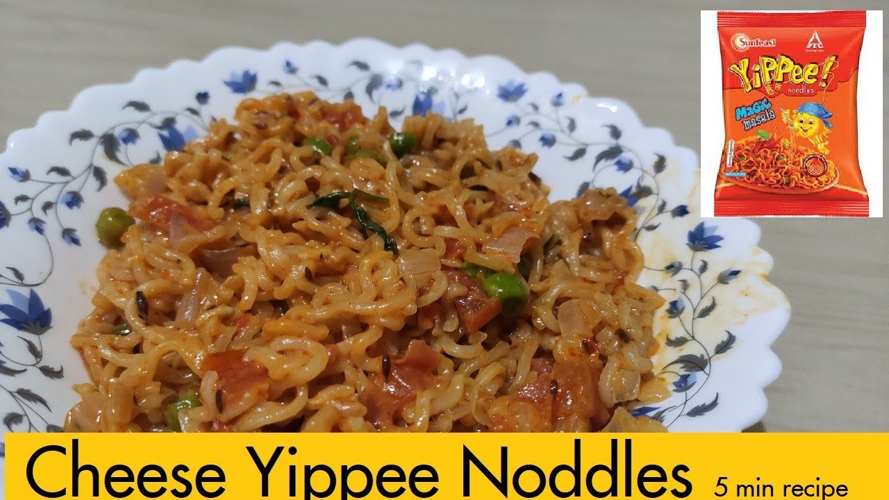 Cheese Yippee Noodles recipe |चीज़ यिप्पी नूडल रेसिपी । chilli cheese ...