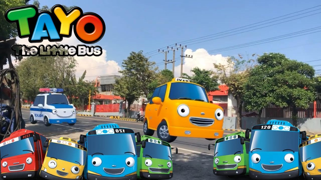 TAYO POLISI! Bus, Truk Oleng, Truk Kontainer, Mobil di Jalan Berubah ...