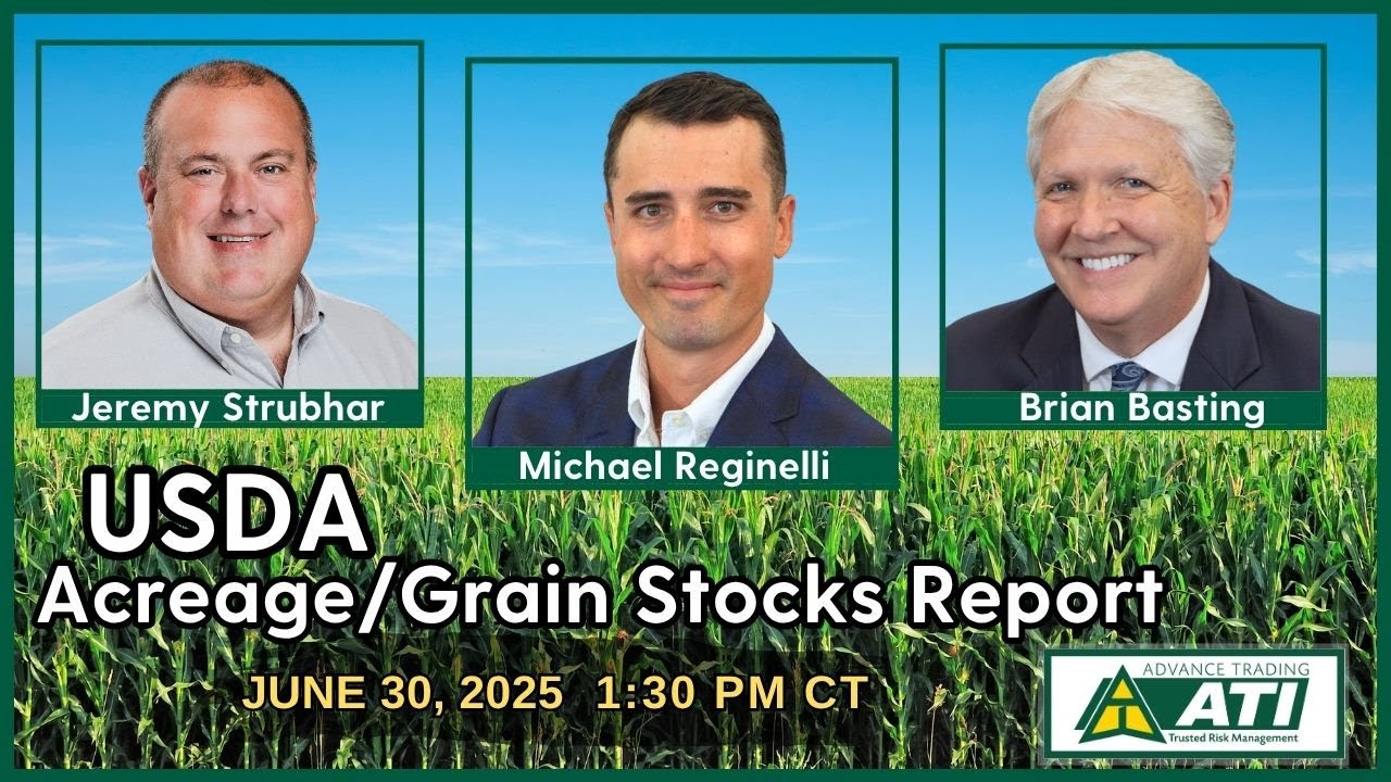USDA Acreage/Grain Stocks Report Review 1:30pm | June 30, 2025 - YouTube
