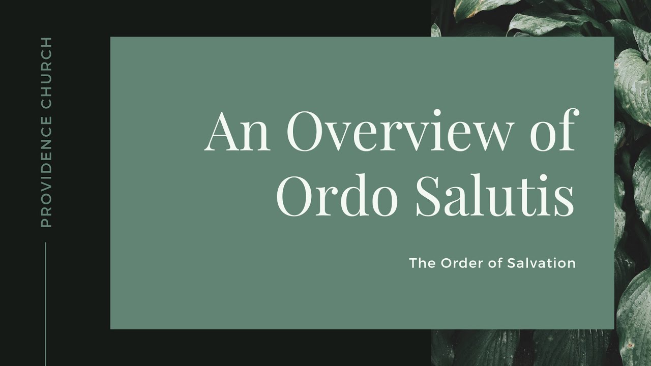 An Overview of Ordo Salutis: The Order of Salvation - YouTube