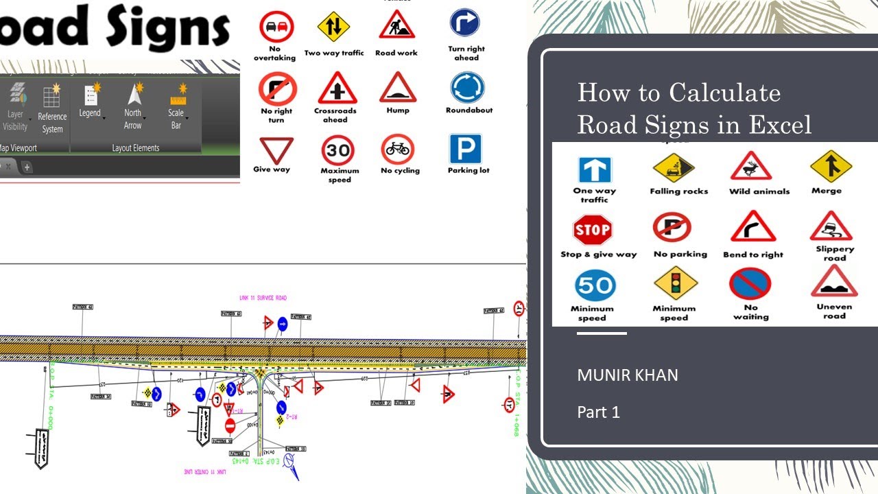 how to Road Traffic Signs Calculation in Excel part 1 - YouTube