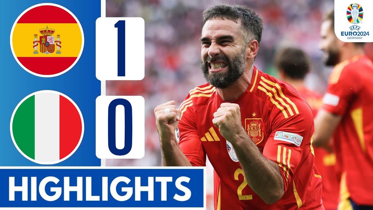 Spain vs Italy (1-0) EURO 2024 | Extended Highlights | Spain goal vs ...