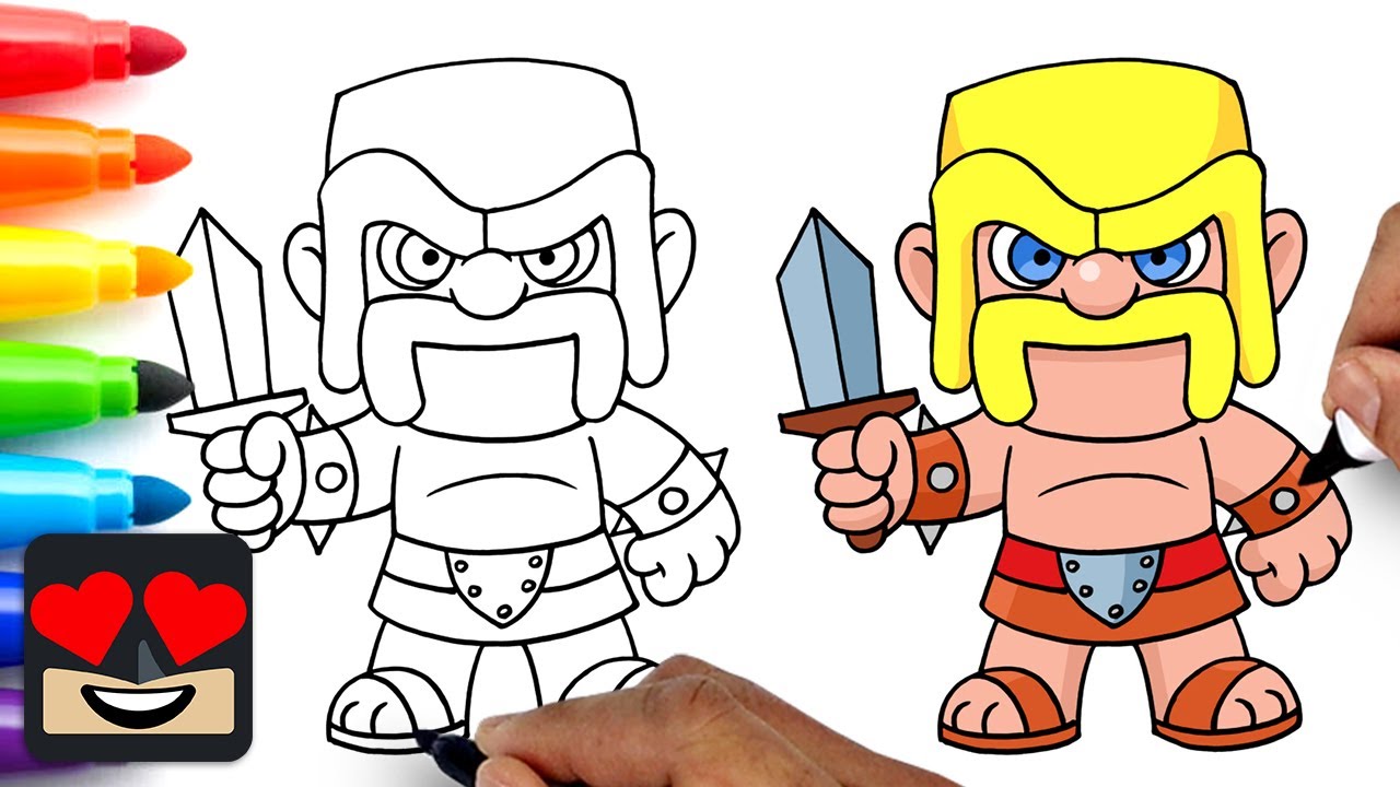 How To Draw Barbarian | Clash of Clans - YouTube