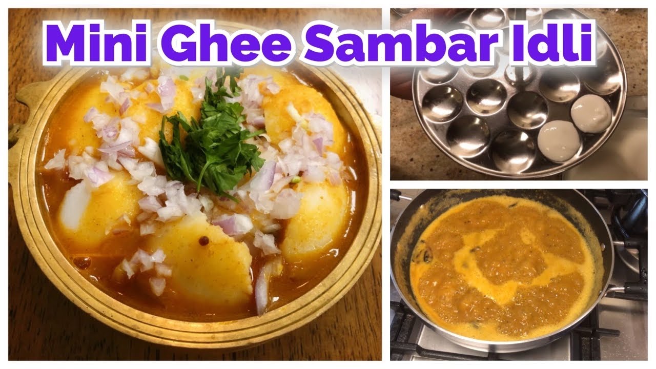 Mini Ghee Sambar Idli // Mini Idli // Sambar - YouTube