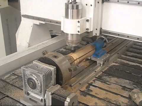 Rotary Woodworking CNC Carving Machine - YouTube