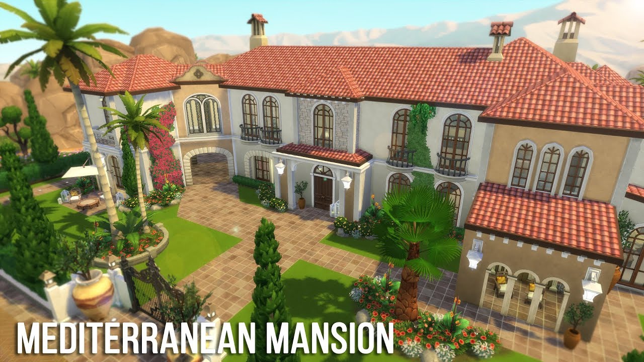 The Sims 4 Speed Build - Mediterranean Mansion - YouTube