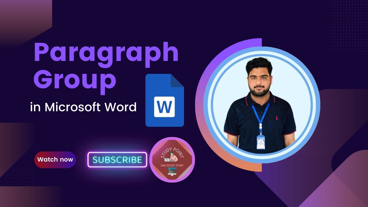 Microsoft Word Paragraph Group - YouTube