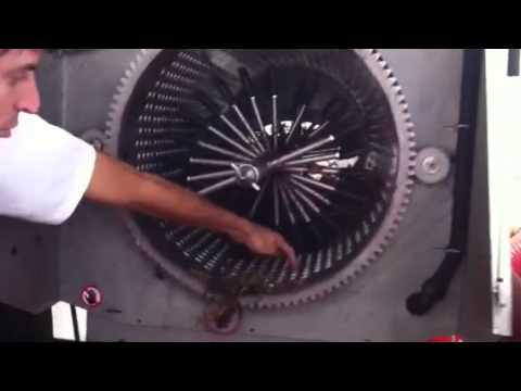 Grape Destemmer and crusher working - YouTube