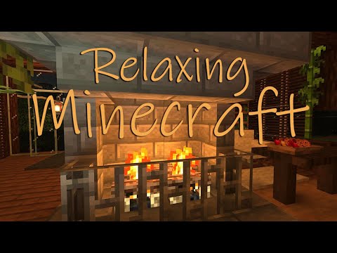 Minecraft relaxing ambience Fireplace sounds Background noise for Sleep ...