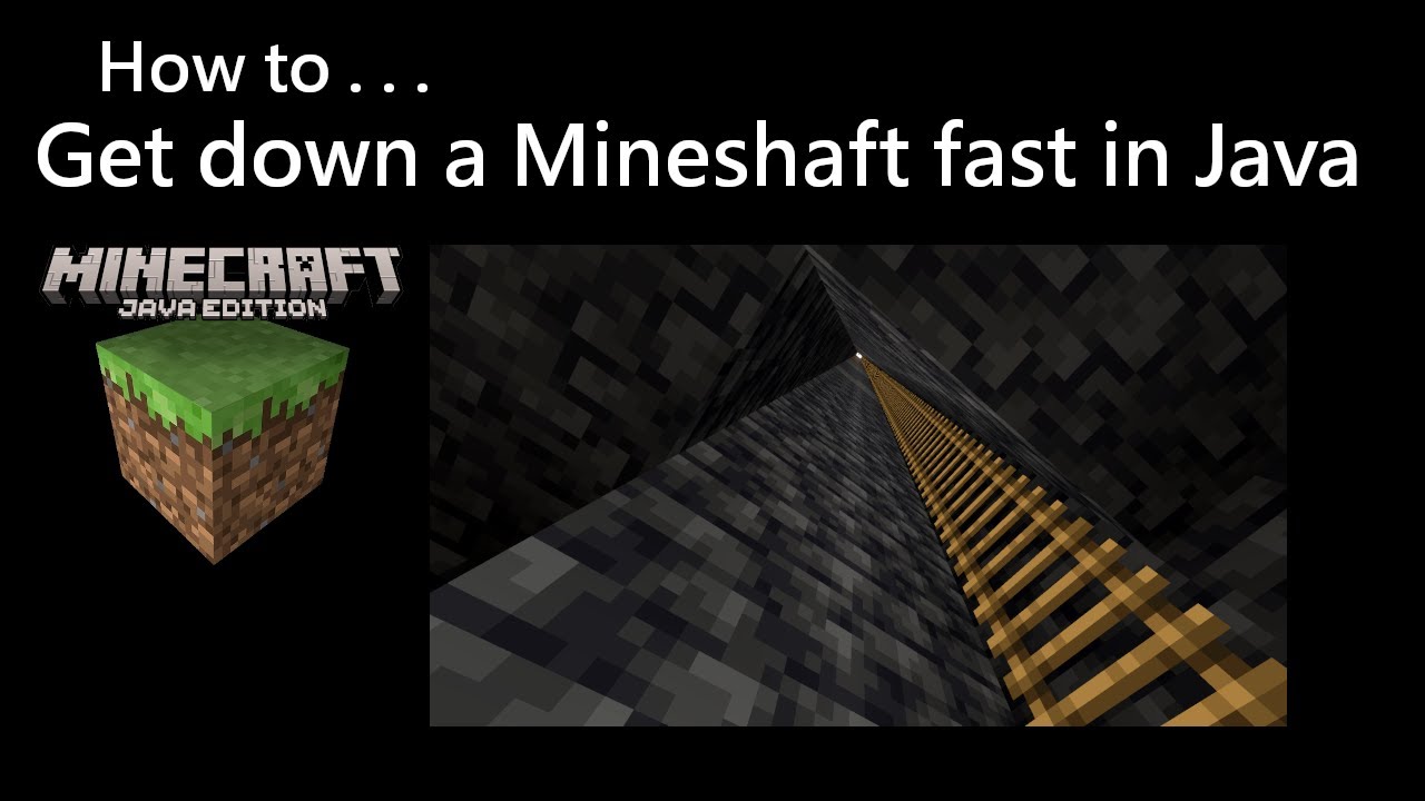 How To Get down a Mineshaft fast in Minecraft Java - YouTube