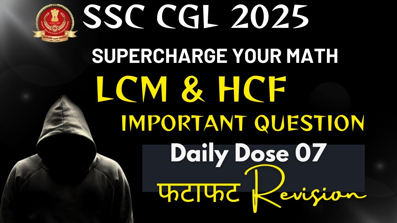 Math Formula Revision for SSC CGL CPO CHSL Railway| Daily Dose 07 | LCM ...