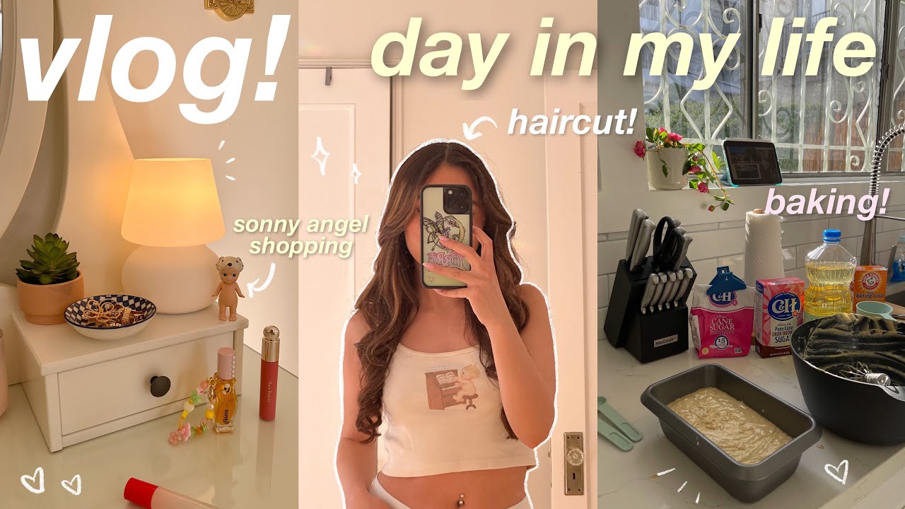 VLOG: day in my life 🌷 haircut, shopping, baking, sonny angel haul, etc ...
