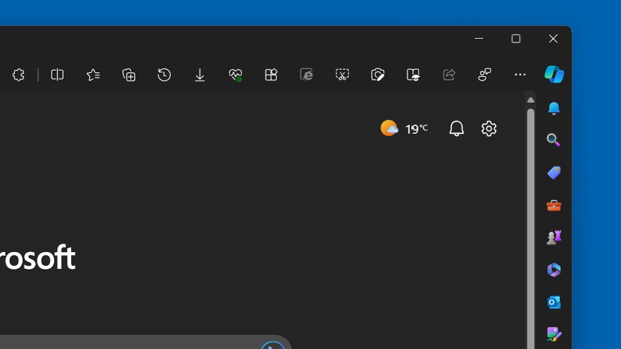 First glimpse of Microsoft Edge's new Copilot icon - YouTube